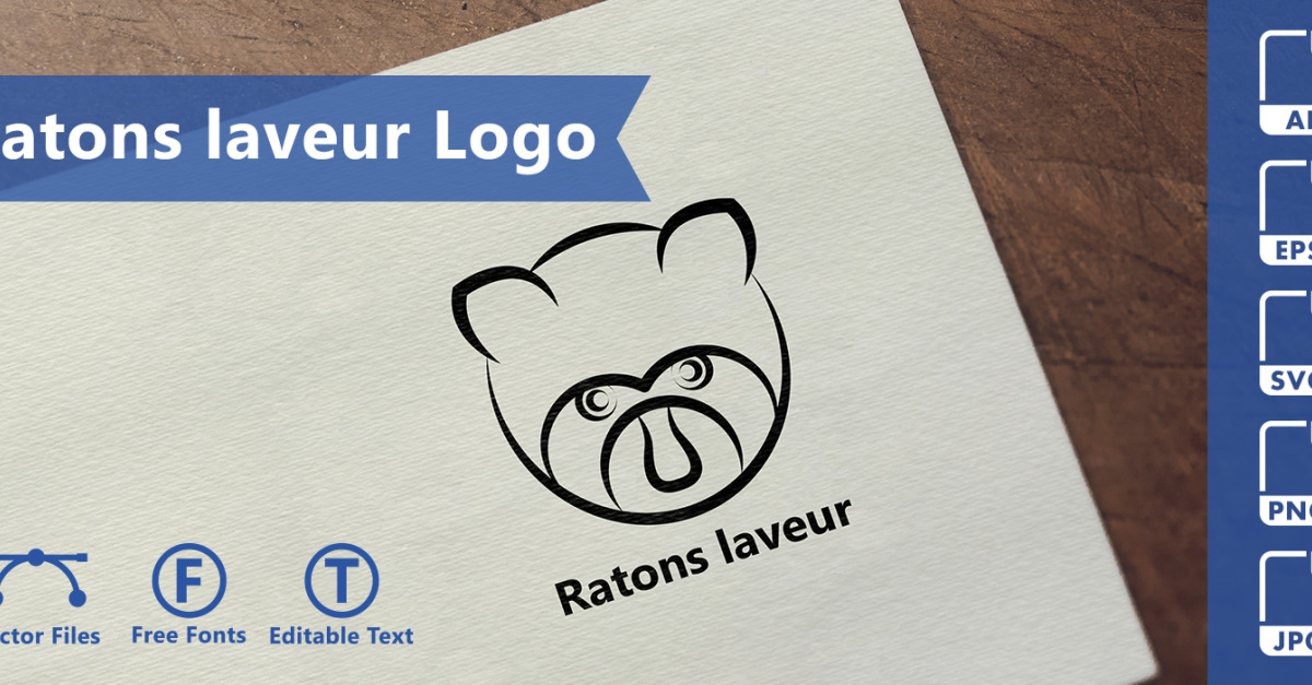 Ratons Laveur Yaban Hayatı Logo Şablonu - TemplateMonster