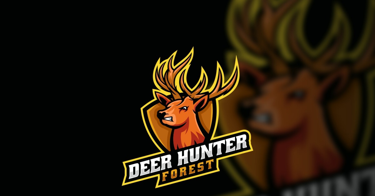 Deer Hunter Sports and E-Sports Logo - TemplateMonster