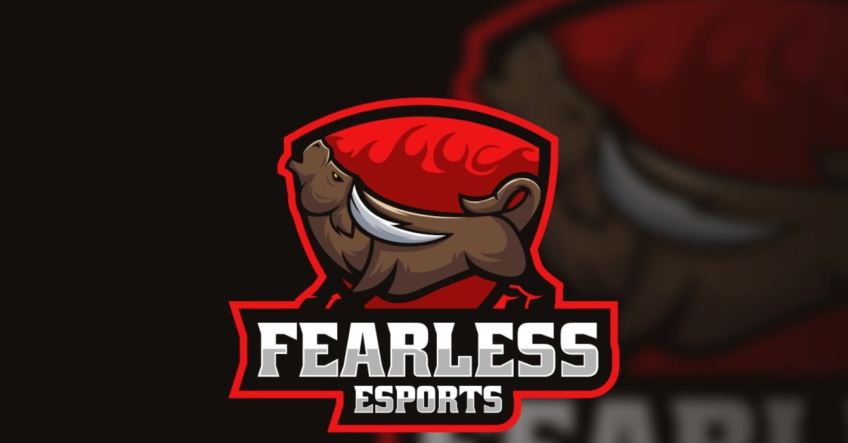 Bull Fearless E-Sports Logo #226097 - TemplateMonster