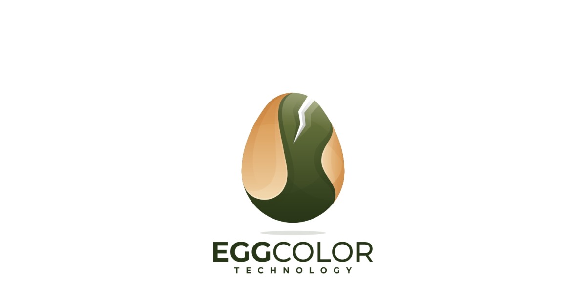 Egg Color Gradient Logo Style #226123 - TemplateMonster