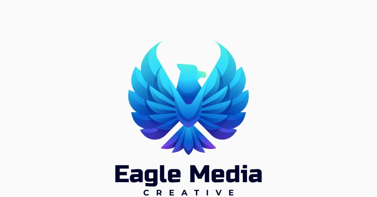 Eagle Media Gradient Logo #226230 - TemplateMonster