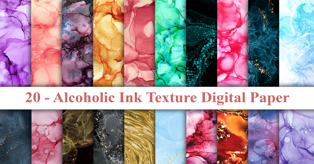 Papel Digital com Textura de Tinta Alcoólica