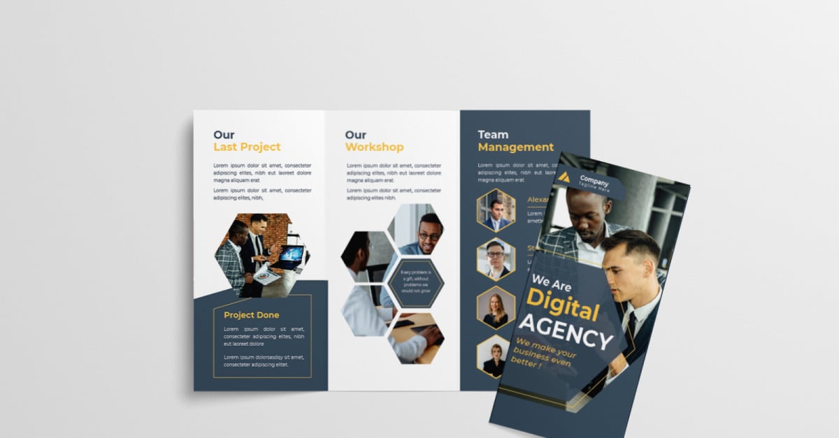 Digital Agency Trifold Template #226340 - TemplateMonster