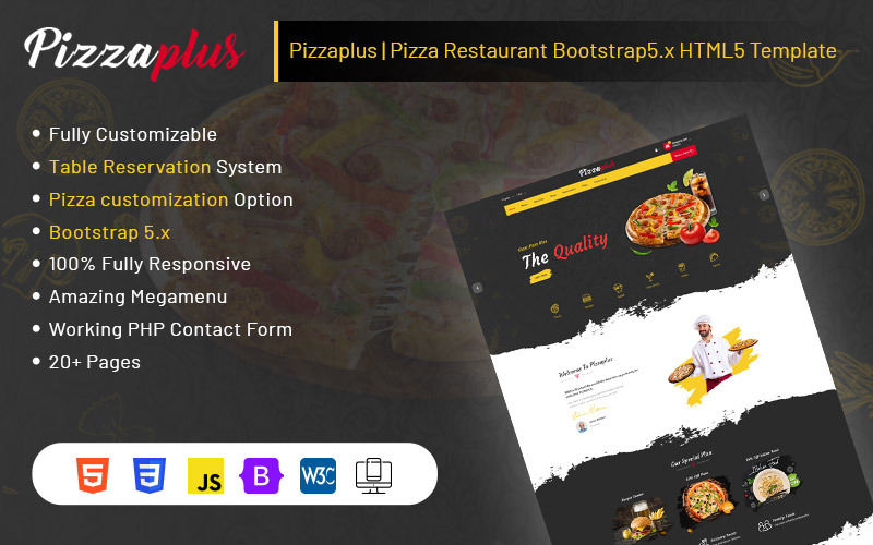 Pizzaplus | Pizza Restaurant HTML Website Template