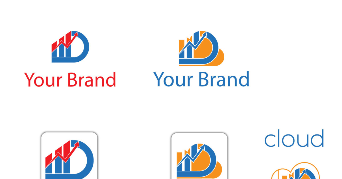 Vector de plantilla de logotipo Dream Up o D Cloud