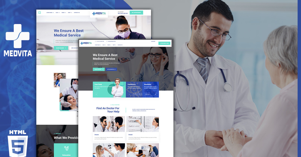 Modèle HTML5 de clinique médicale polyvalente Medvita