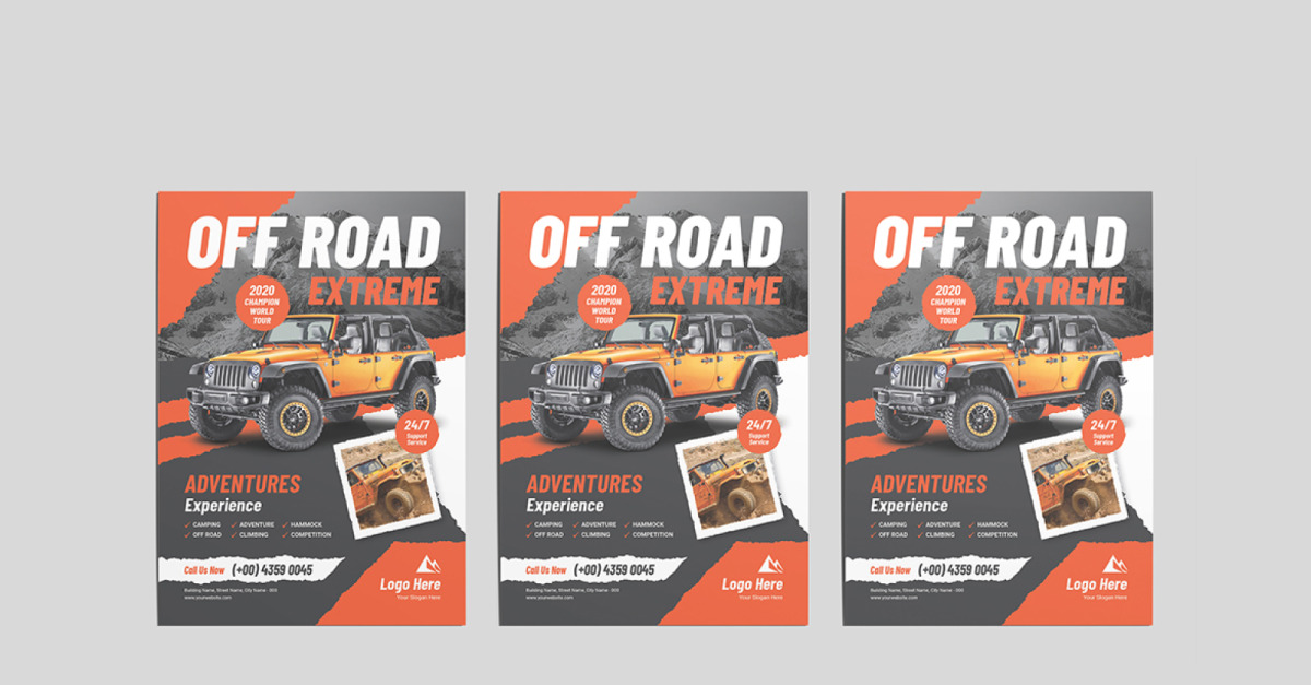 Off Road Extreme Poster Template #226584 - TemplateMonster