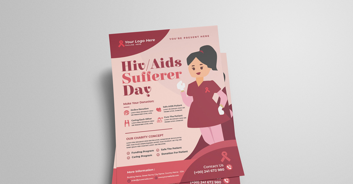 World Aids Day Flyer Template #226568 - TemplateMonster