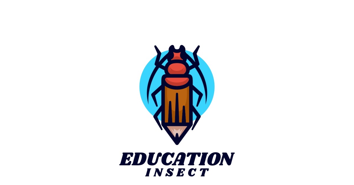 Education Insect Simple Logo #226600 - TemplateMonster