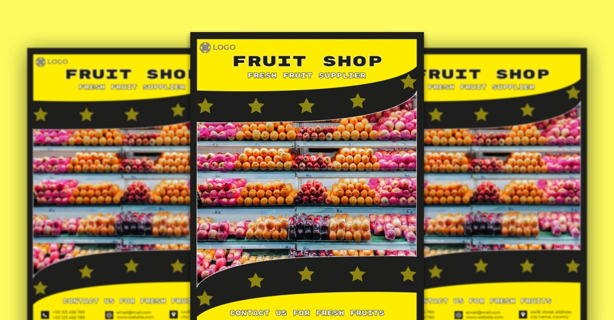 Fruit Shop Flyer Template #226781 - TemplateMonster