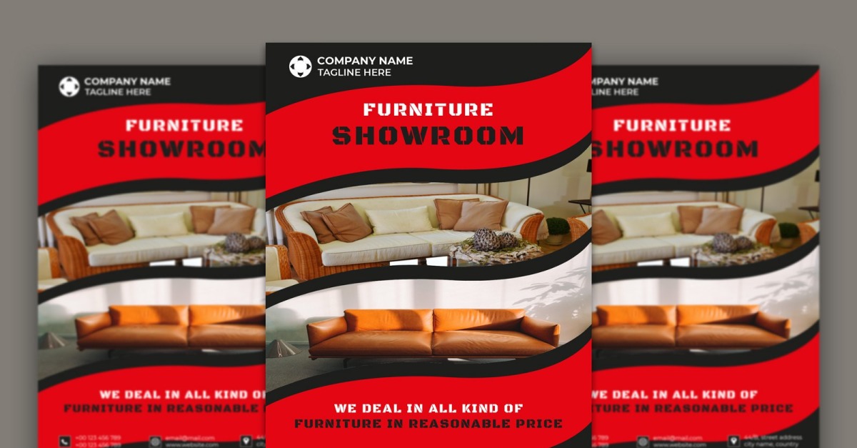 Furniture Showroom Flyer Template Design - TemplateMonster