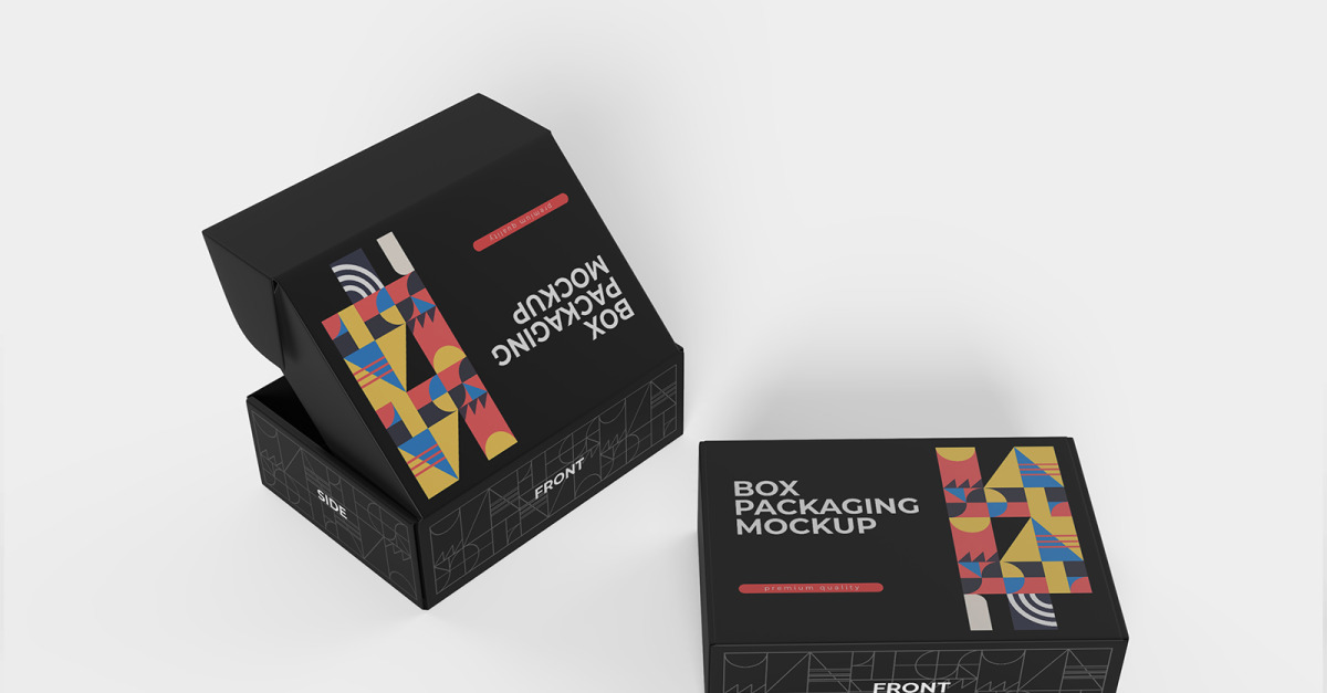 Box Packaging Mockup PSD Template Vol 15 - TemplateMonster