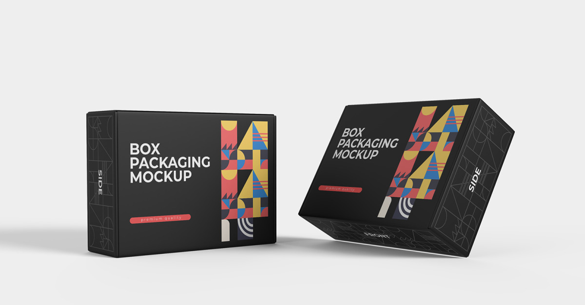 Box Packaging Mockup PSD Template Vol 19 - TemplateMonster