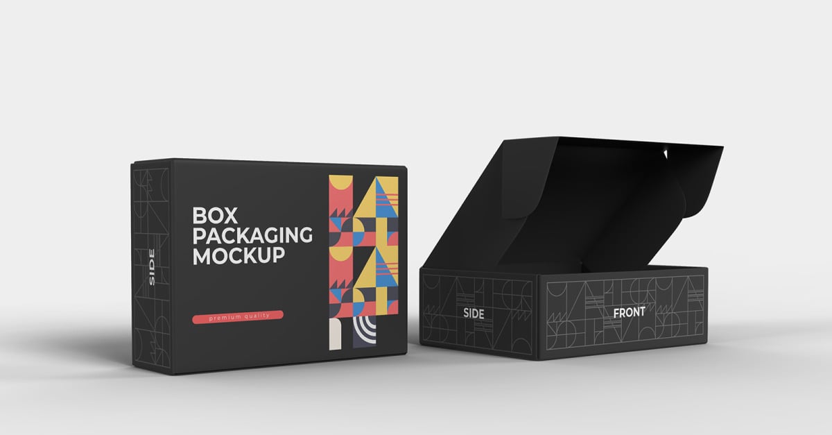 Box Packaging Mockup PSD Template Vol 20 - TemplateMonster