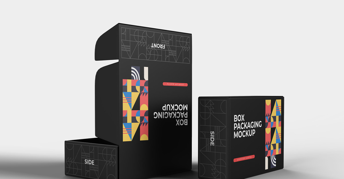 Box Packaging Mockup PSD Template Vol 29 - TemplateMonster