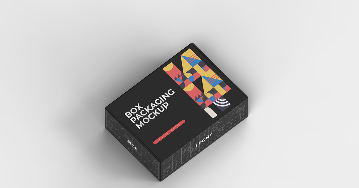 Box Packaging Mockup PSD Template Vol 48 - TemplateMonster