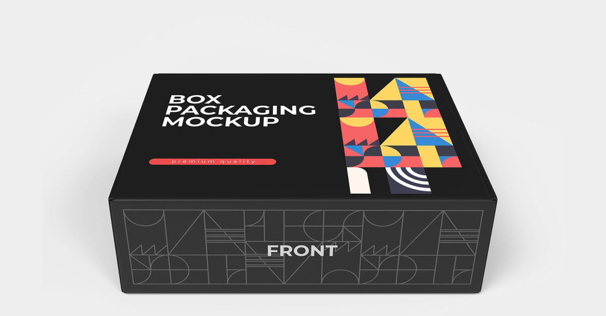 Box Packaging Mockup PSD Template Vol 59 - TemplateMonster