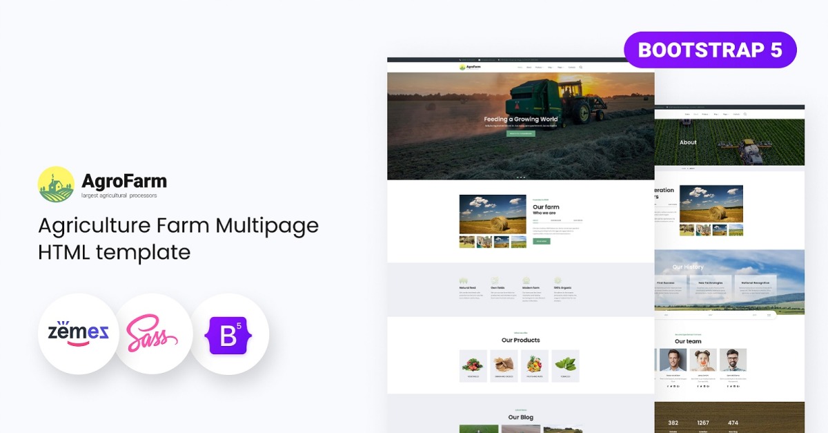 Agrofarm - Agriculture Farm HTML5 Website Template