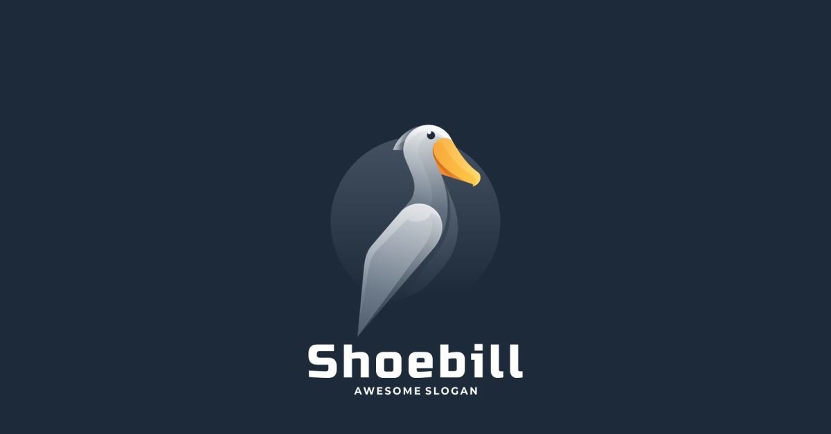 Shoebill Gradient Logo Style #227130 - TemplateMonster