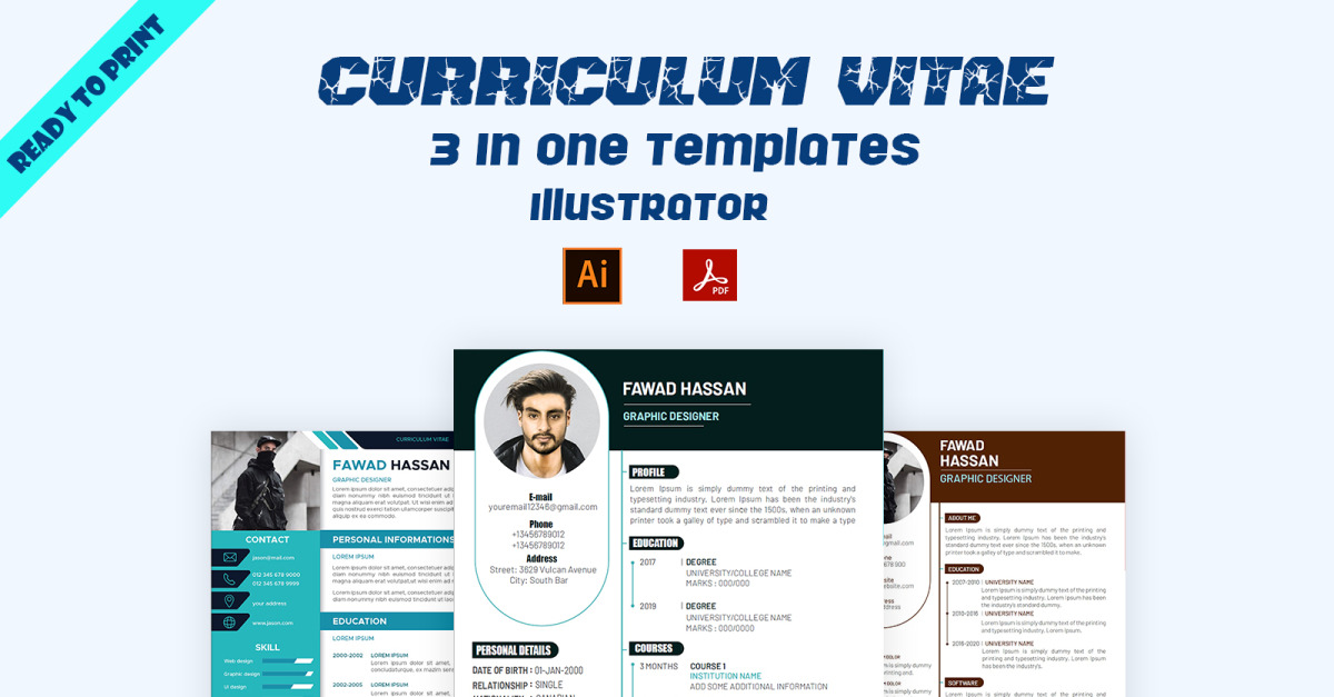 Vitaepack - 3 Professional Resume CV Templates