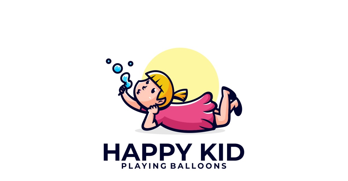 Happy Kid Cartoon Logo Style #227321 - TemplateMonster