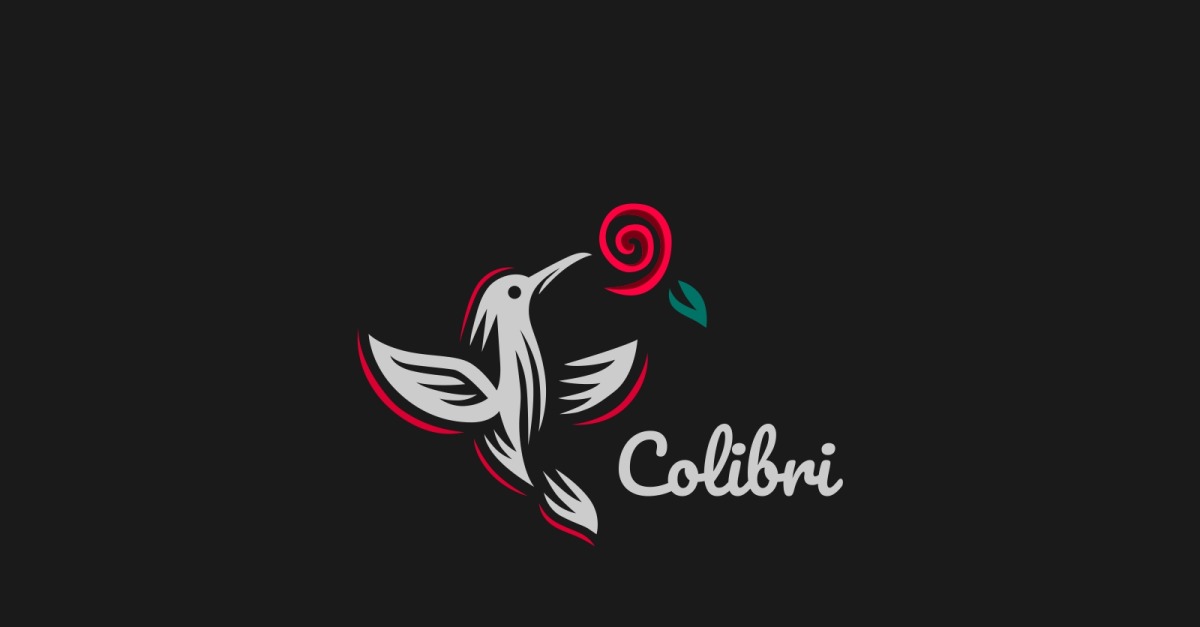 Modelo de Logotipo Colibri Rose #227336 - TemplateMonster