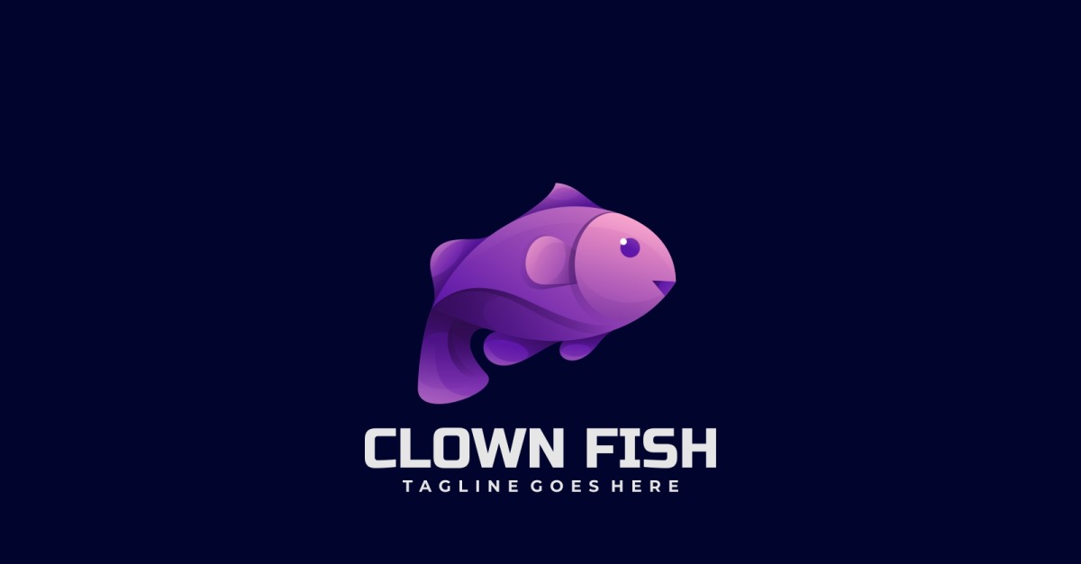 Clown Fish Gradient Logo Template #227430 - TemplateMonster
