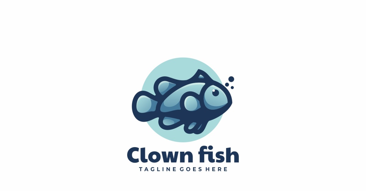 Clown Fish Simple Mascot Logo #227436 - TemplateMonster
