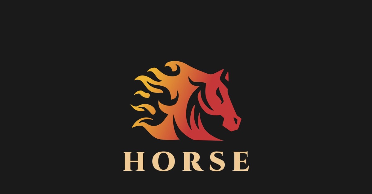 Fire Horse Logo Template #227449 - TemplateMonster
