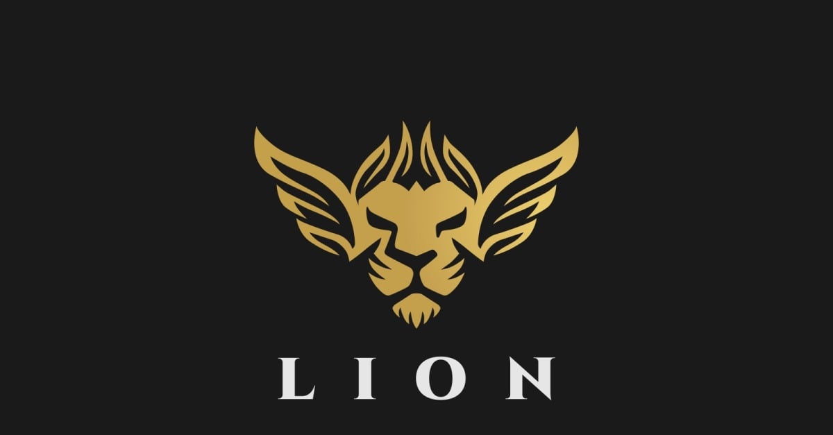 Winged Lion Head Logo Template #227513 - TemplateMonster