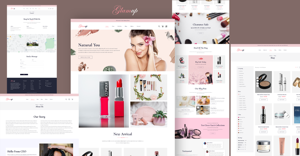 Glamup HTML5 Responsive Template #227690 - TemplateMonster