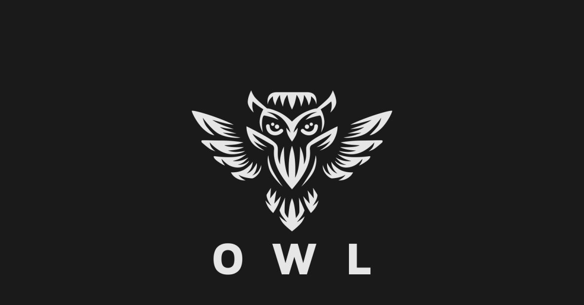 Negative Space Owl Logo Template #227624 - TemplateMonster