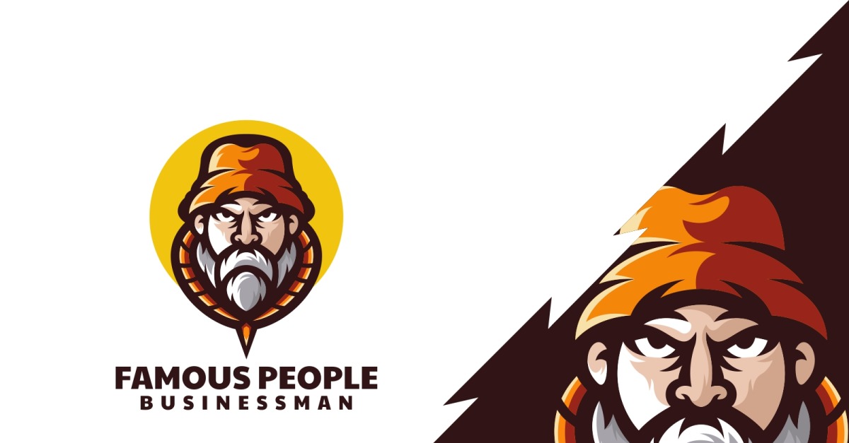 Famous People Simple Mascot Logo #227754 - TemplateMonster