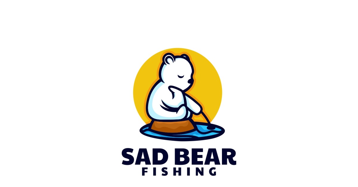 Sad Bear Cartoon Logo Style #227748 - TemplateMonster