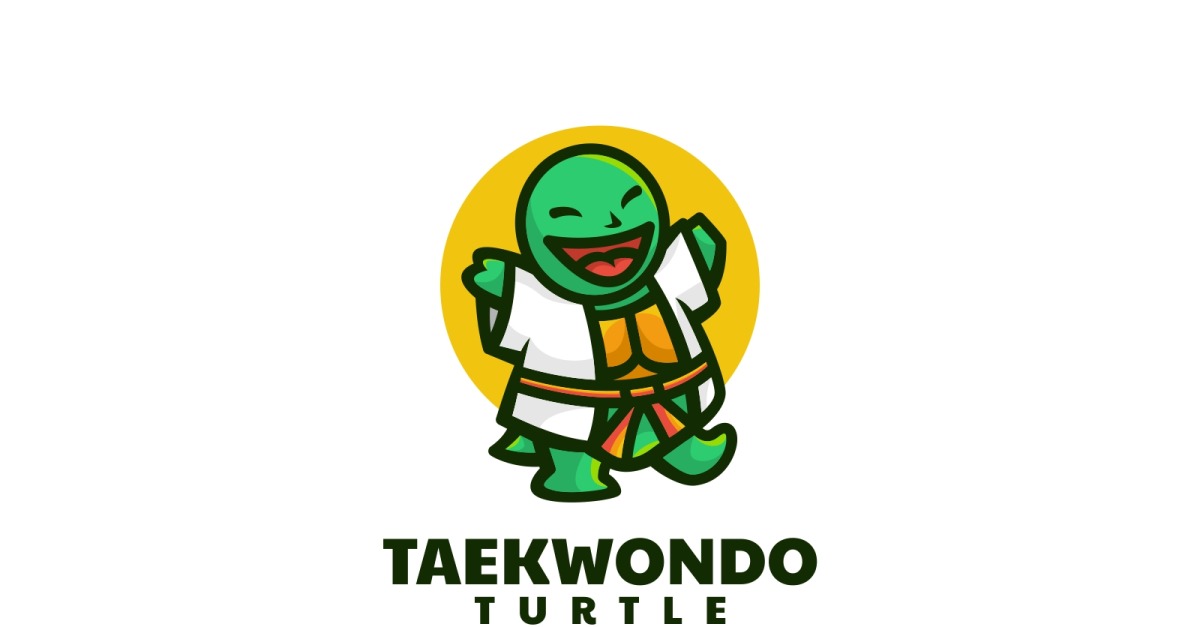 Taekwondo Turtle Cartoon Logo #227774 - TemplateMonster