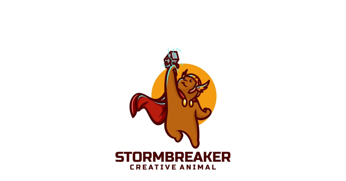 Tragen Sie das Stormbreaker-Cartoon-Logo - TemplateMonster