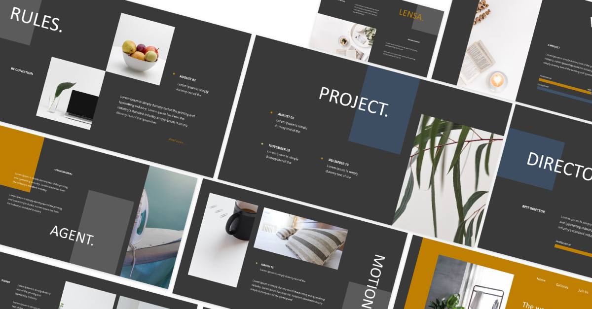 Visual Classic Powerpoint Template #227767 - TemplateMonster