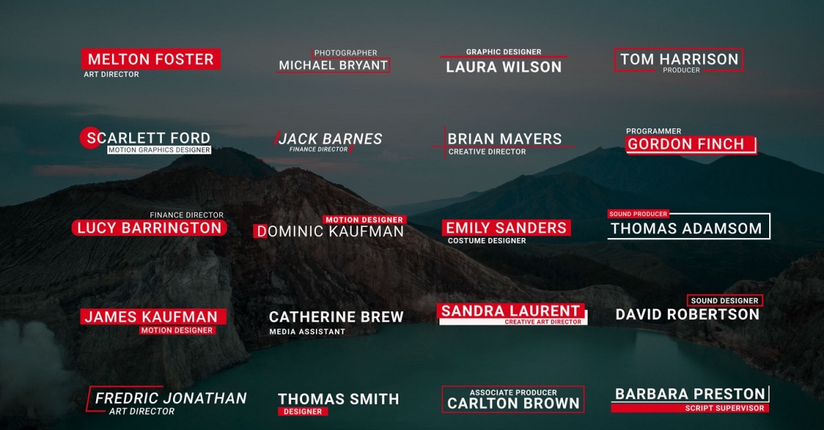20 Creative Lower Thirds - Corporate After Effects Project