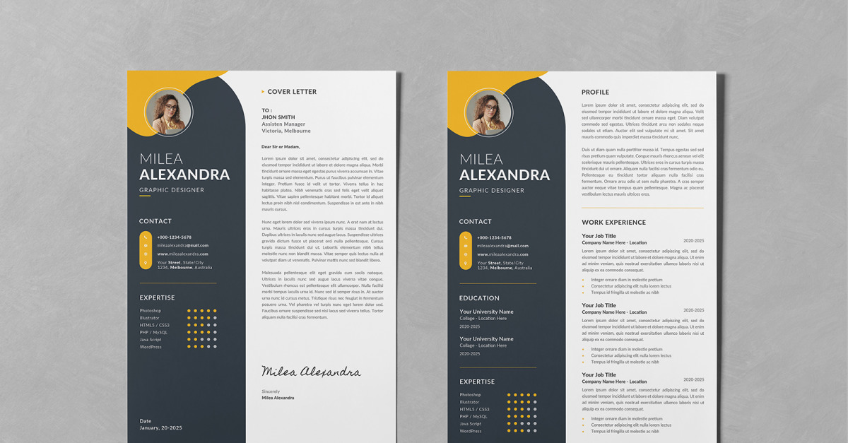 Creative Design Resume CV Set #227967 - TemplateMonster