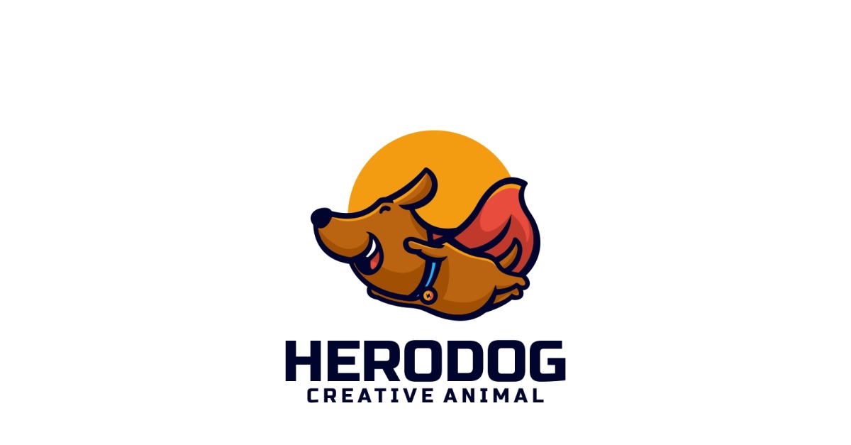 Hero Dog Cartoon Logo Style #228036 - TemplateMonster