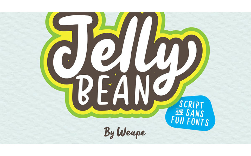 Fuente Jellly Bean Script & Sans Fun - Fuente Jellly Bean Script & Sans Fun