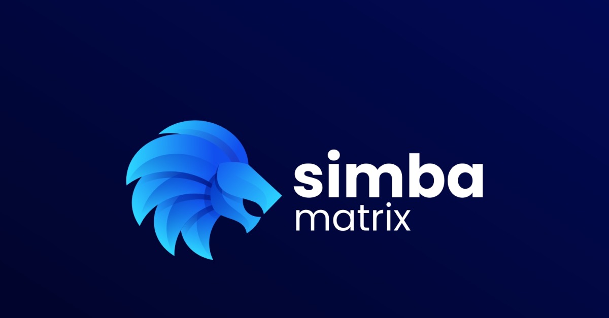 Simba Logo-Stil mit Farbverlauf #228218 - TemplateMonster