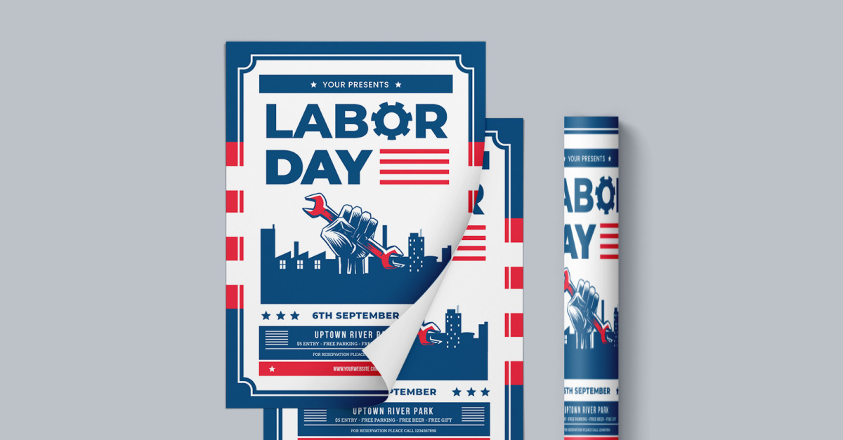 Creative Labor Day Flyer Template #228522 - TemplateMonster