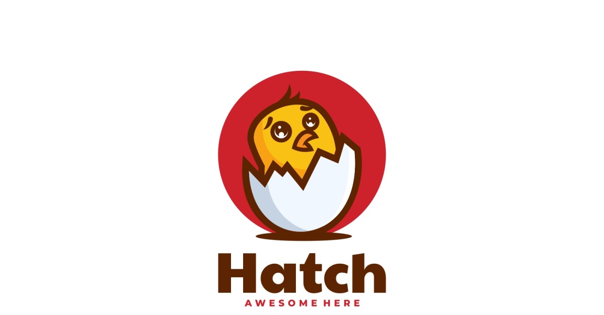 Hatch Simple Mascot Logo Style #228582 - TemplateMonster
