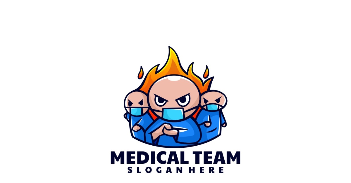 Medical Team Cartoon Logo Style #228684 - TemplateMonster