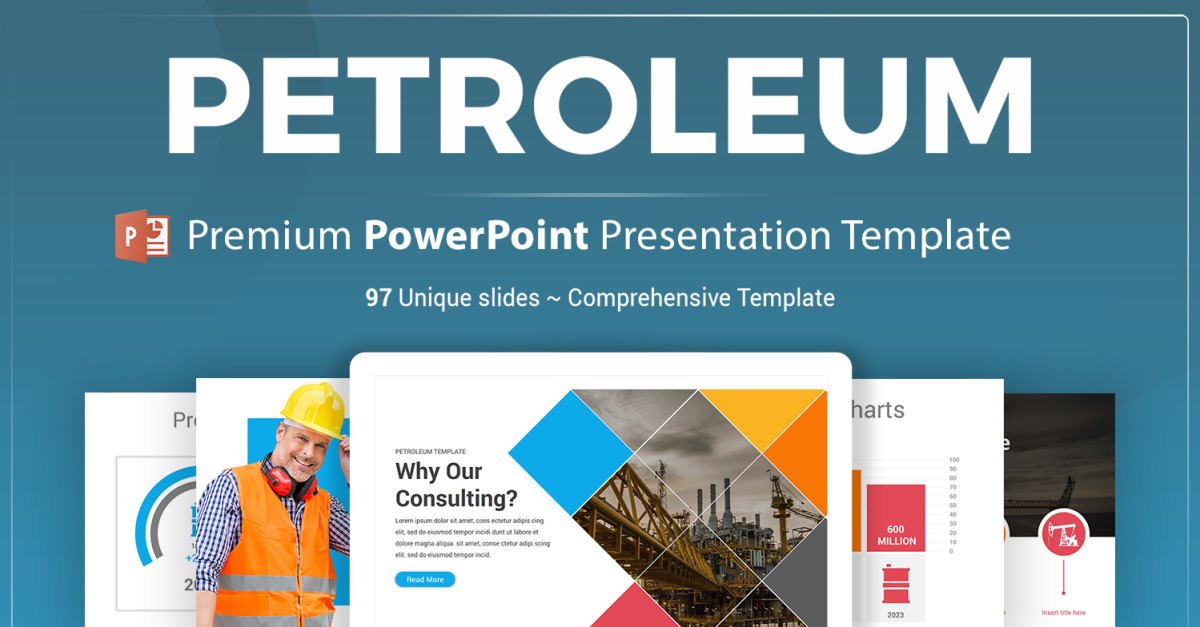Petrol PowerPoint Sunum Şablonu #228624 - TemplateMonster