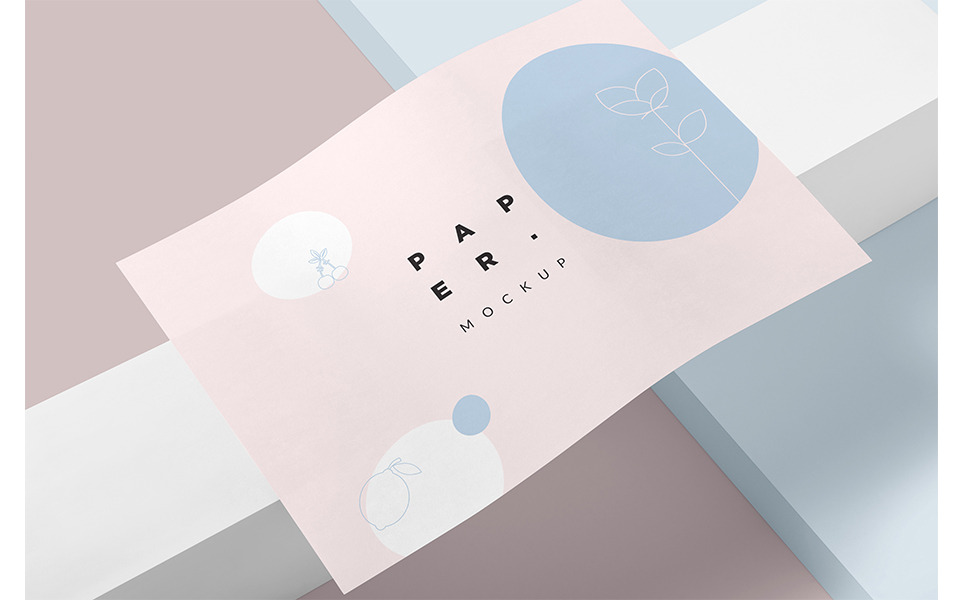 A4 Size Landscape Paper Mockup #228703 - TemplateMonster