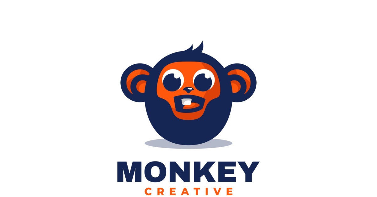 Monkey Simple Mascot Logo Design #228774 - TemplateMonster