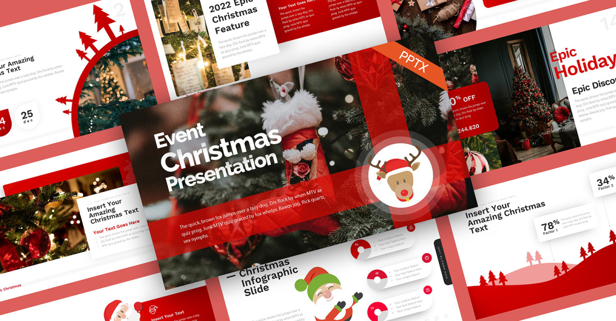 Olay Noel PowerPoint Şablonu #229132 - TemplateMonster