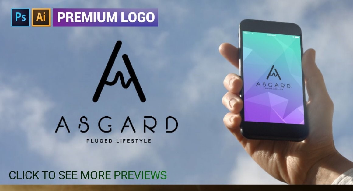 Asgard premium A Letter Logo Template - TemplateMonster